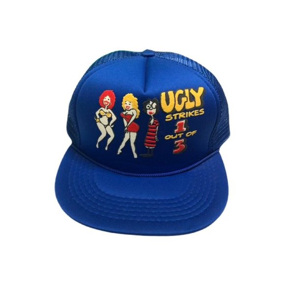 Unbranded | Accessories | Vtg Blue Mesh Truck Hat Deadstock 8s | Poshmark